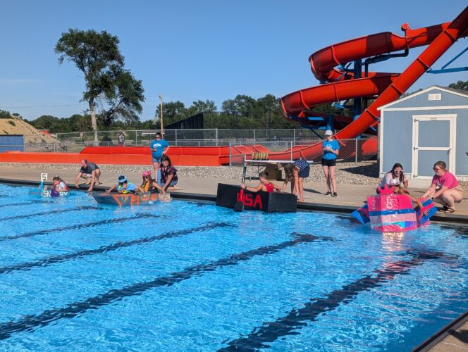 Cardboard Canoe Race redo at pool | News, Sports, Jobs - Minot Daily News